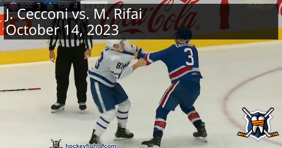 Joseph Cecconi vs. Marshall Rifai, October 14, 2023 - Rochester ...