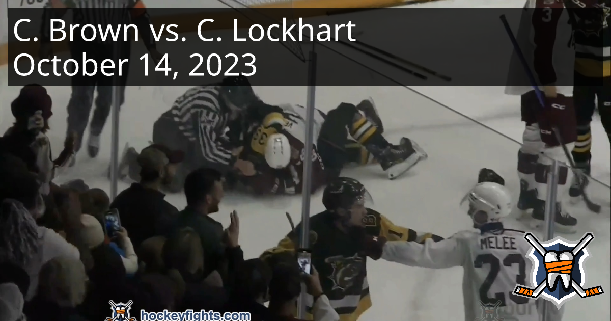 Cole Brown vs. Connor Lockhart, October 14, 2023 - Brantford Bulldogs ...