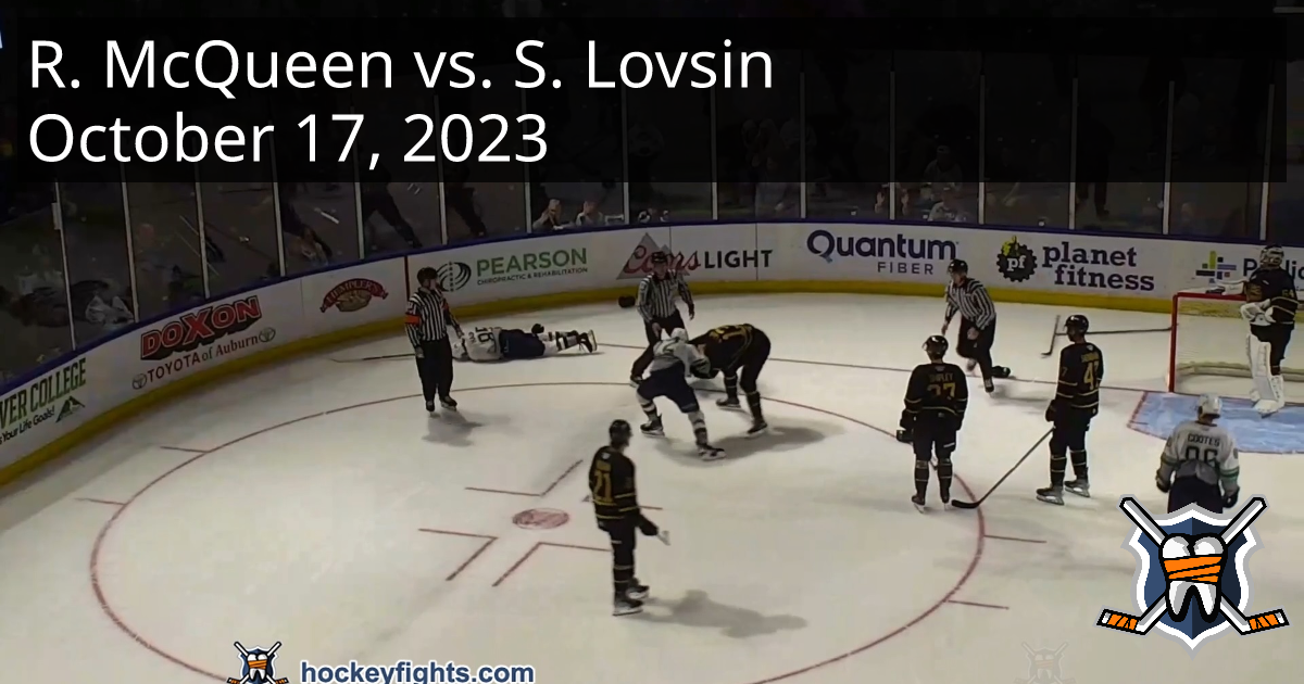 Roger McQueen vs. Simon Lovsin, October 17, 2023 - Brandon Wheat Kings ...