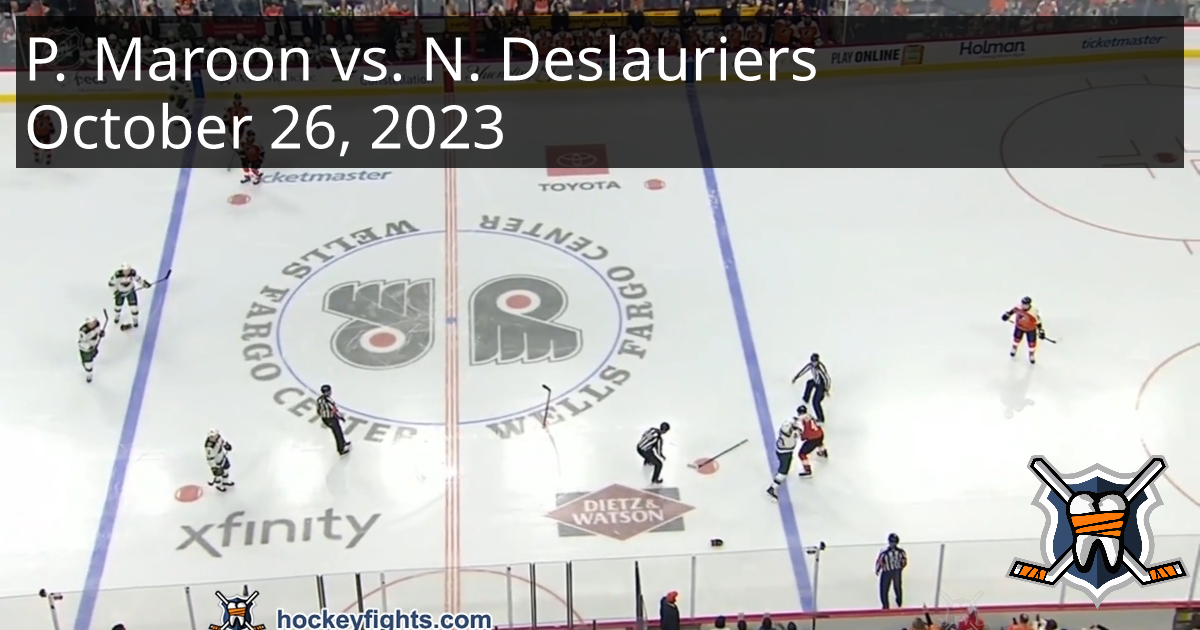 Pat Maroon vs. Nicolas Deslauriers, October 26, 2023 - Minnesota Wild ...