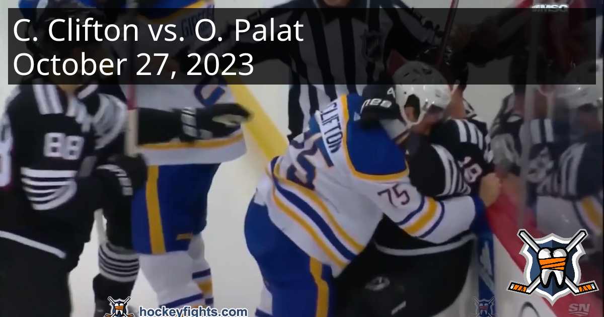 Connor Clifton vs. Ondrej Palat, October 27, 2023 - Buffalo Sabres vs ...