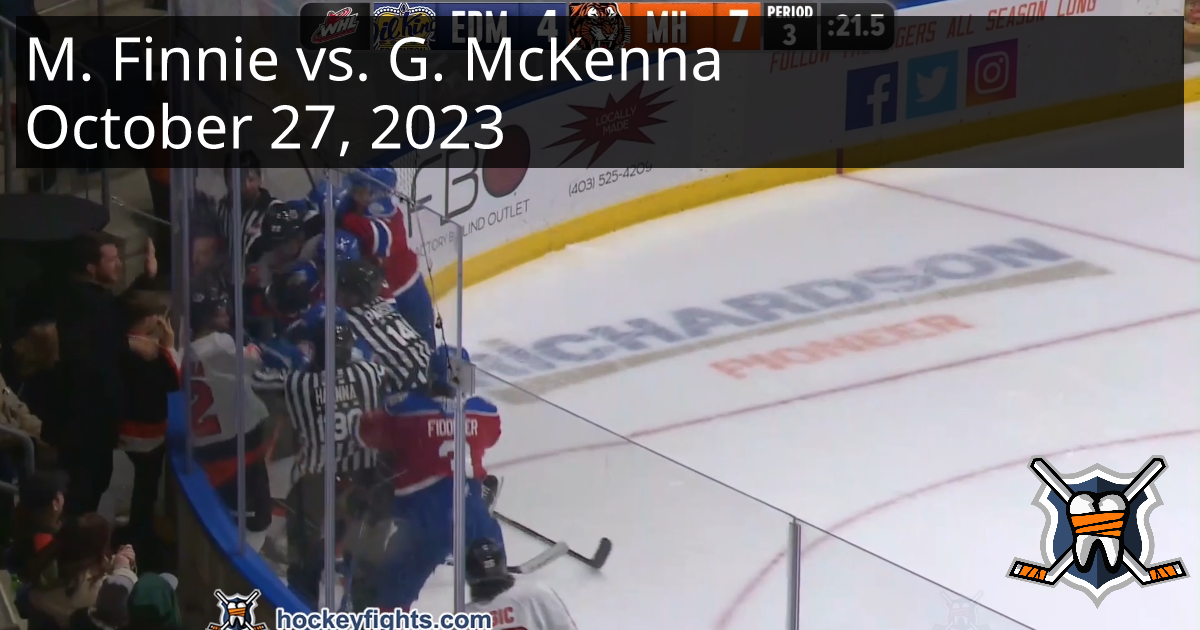 Marshall Finnie vs. Gavin McKenna, October 27, 2023 - Edmonton Oil ...