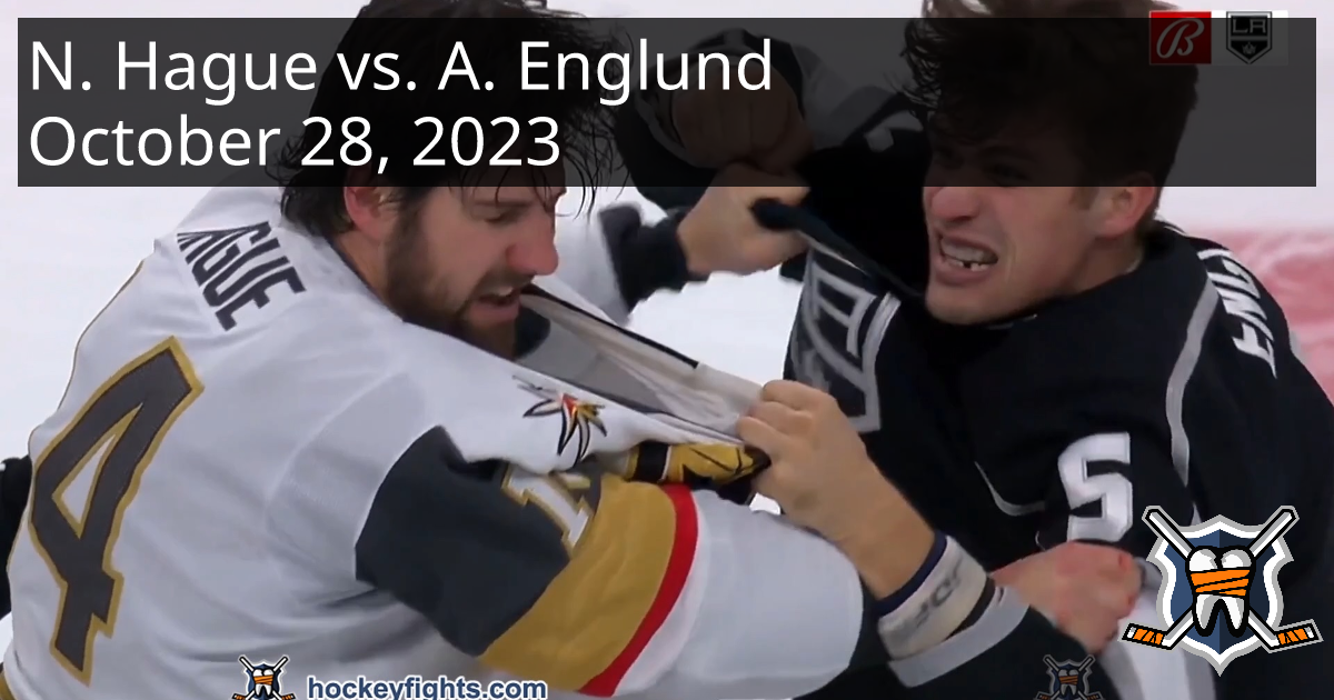 Nicolas Hague vs. Andreas Englund, October 28, 2023 - Vegas Golden ...