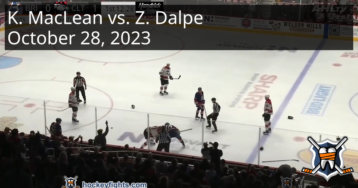 Kyle MacLean vs. Zac Dalpe, October 28, 2023 - Bridgeport Sound Tigers ...