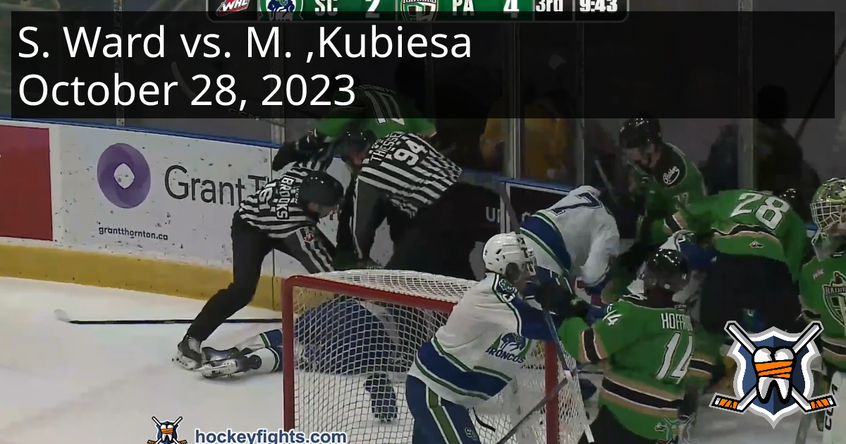 Sam Ward vs. Matej Kubiesa, October 28, 2023 - Swift Current Broncos vs ...