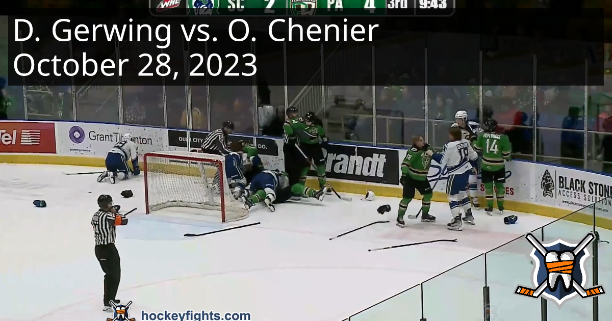 Dawson Gerwing vs. Oli Chenier, October 28, 2023 - Swift Current ...