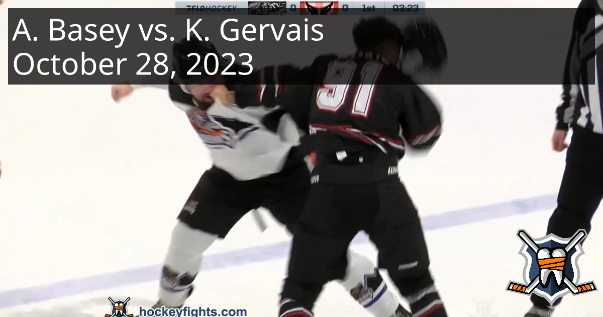 Alex Basey vs. Kishaun Gervais, October 28, 2023 - Knoxville Ice Bears ...