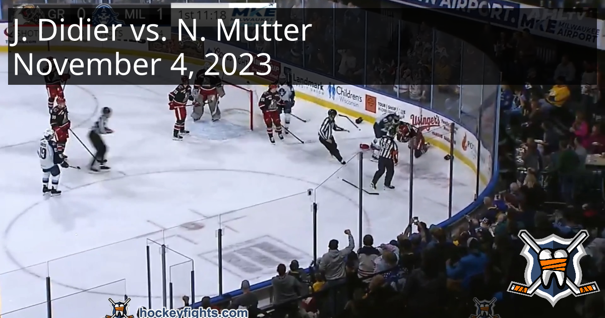 Josiah Didier vs. Navrin Mutter, November 4, 2023 - Grand Rapids ...