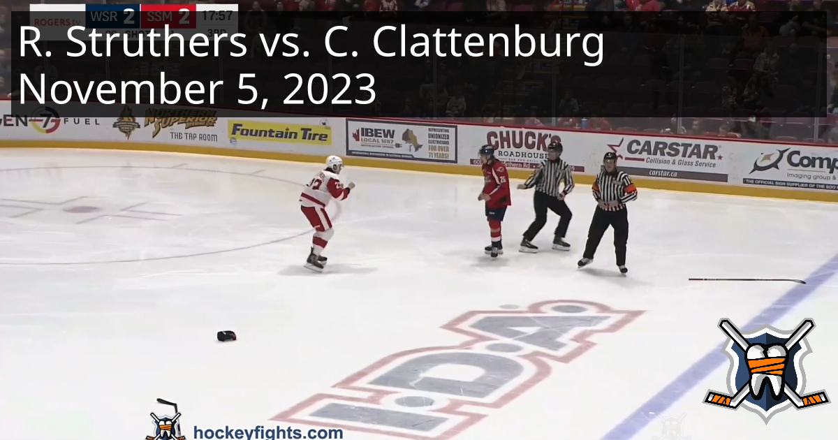 Ryan Struthers vs. Connor Clattenburg, November 5, 2023 - Windsor ...