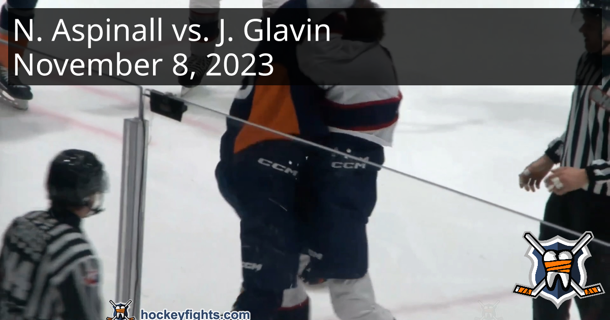 Nathan Aspinall vs. Joshua Glavin, November 8, 2023 - Flint Firebirds ...