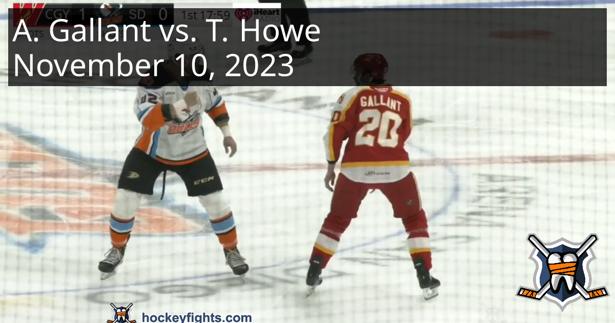 Alex Gallant vs. Travis Howe, November 10, 2023 - Calgary Wranglers vs ...