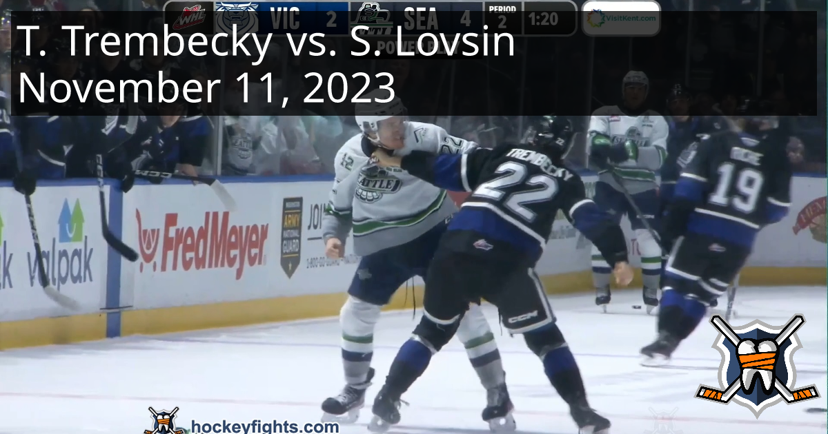 Teydon Trembecky vs. Simon Lovsin, November 11, 2023 - Victoria Royals ...