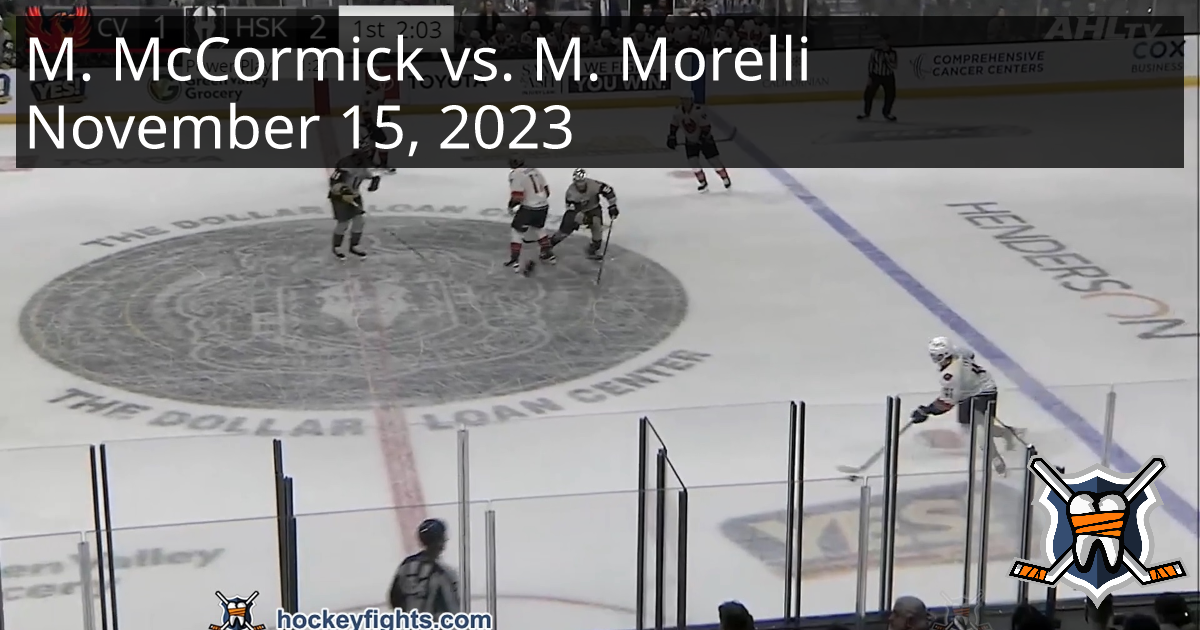 Max McCormick vs. Mason Morelli, November 15, 2023 - Coachella Valley ...