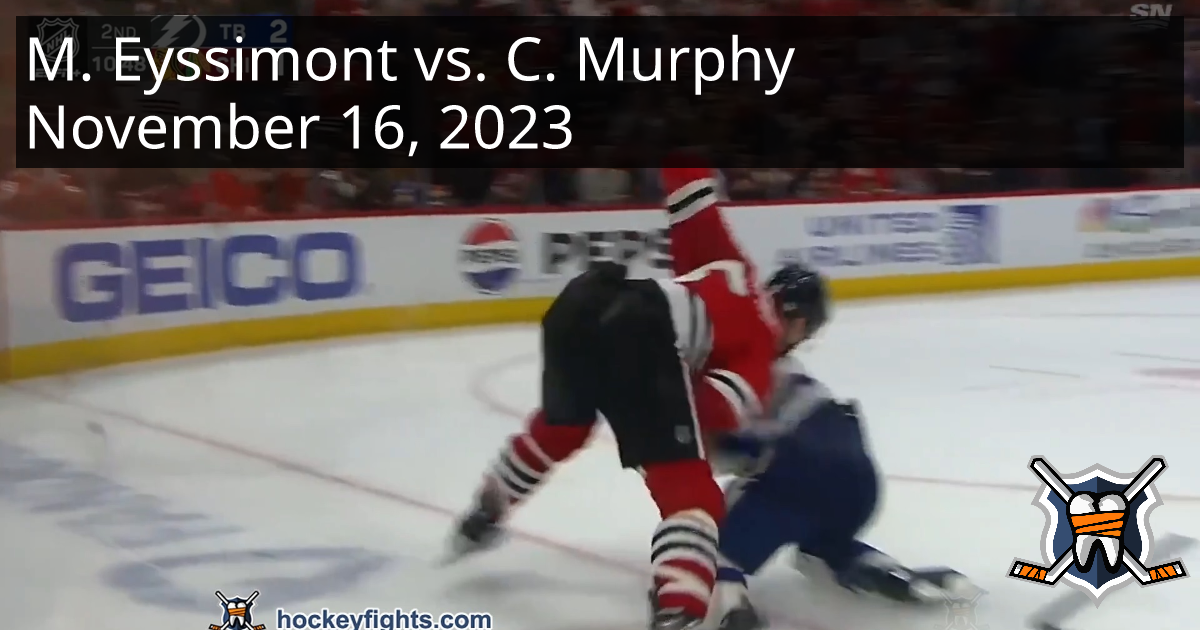 Michael Eyssimont vs. Connor Murphy, November 16, 2023 - Tampa Bay ...