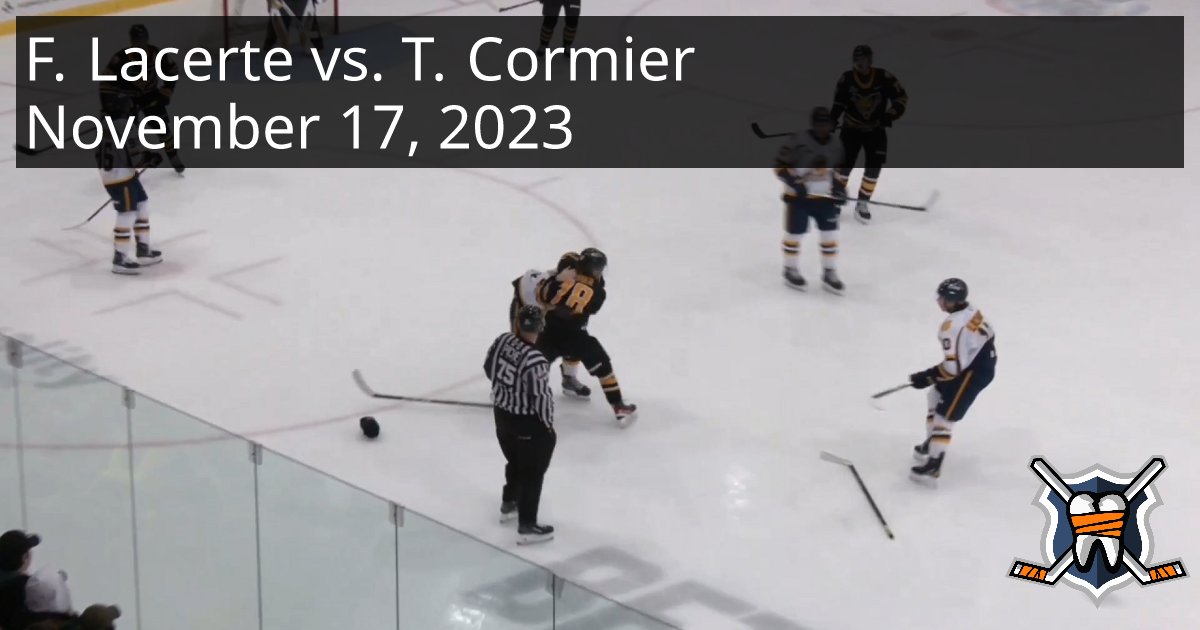 Felix Lacerte vs. Tommy Cormier, November 17, 2023 - Shawinigan ...