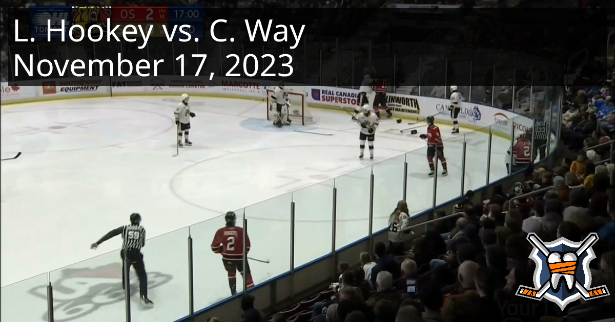 Landen Hookey vs. Cooper Way, November 17, 2023 - Owen Sound Attack vs ...