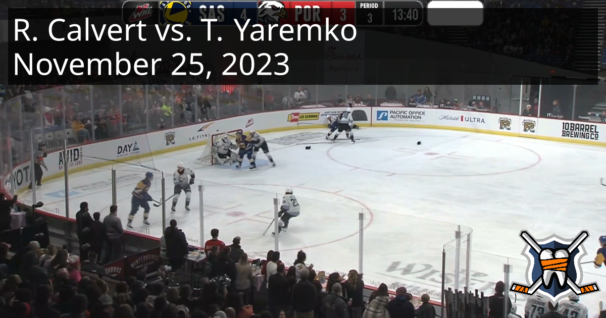 Rowan Calvert vs. Tyson Yaremko, November 25, 2023 - Saskatoon Blades ...
