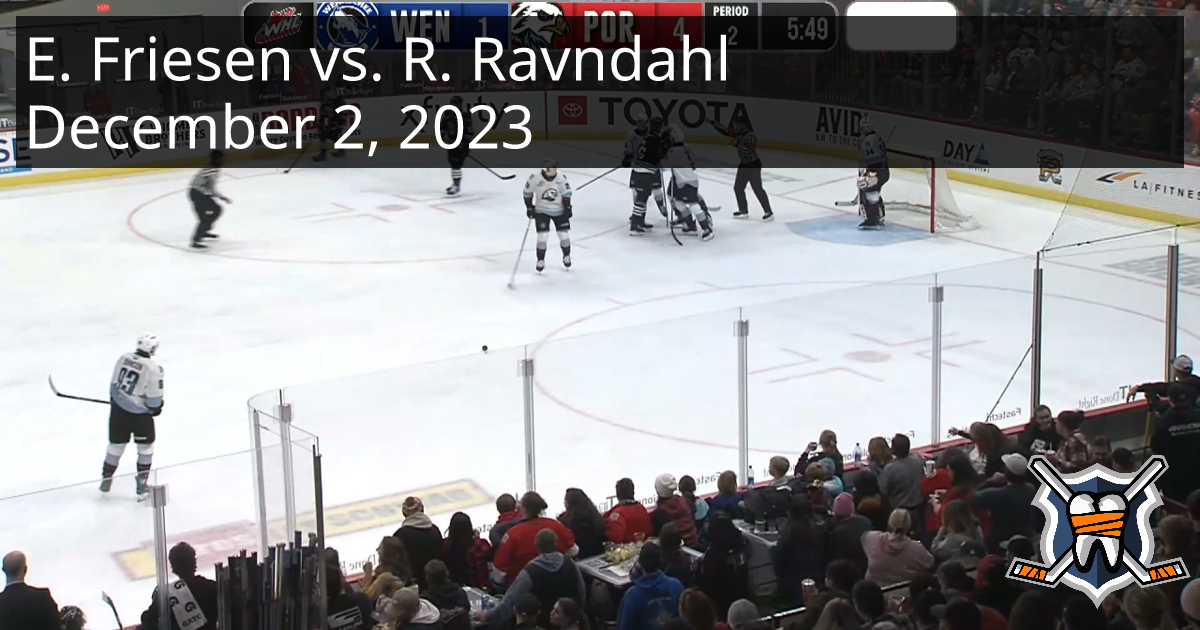 Evan Friesen vs. Rhett Ravndahl, December 2, 2023 - Wenatchee Wild vs ...