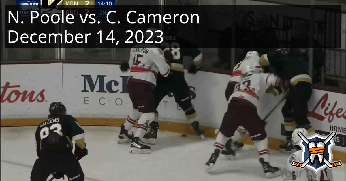 Nathan Poole vs. Carson Cameron, December 14, 2023 - Kingston ...