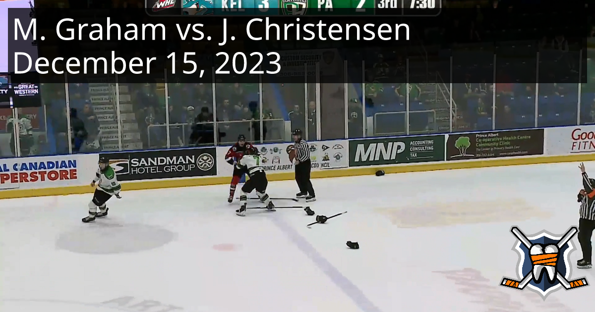 Max Graham vs. Justice Christensen, December 15, 2023 - Kelowna Rockets ...