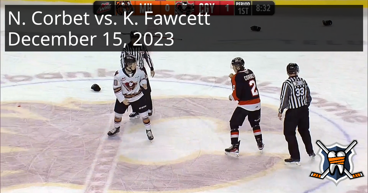 Nate Corbet vs. Keets Fawcett, December 15, 2023 - Medicine Hat Tigers ...