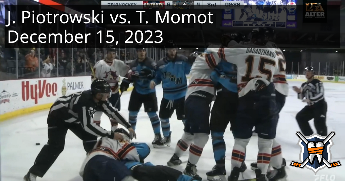 JM Piotrowski vs. Trevor Momot, December 15, 2023 - Peoria Rivermen vs ...