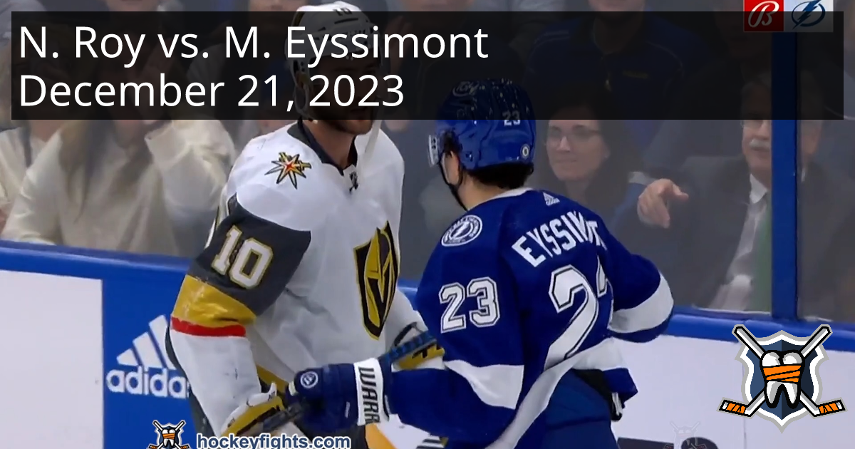 Nicolas Roy vs. Michael Eyssimont, December 21, 2023 - Vegas Golden ...