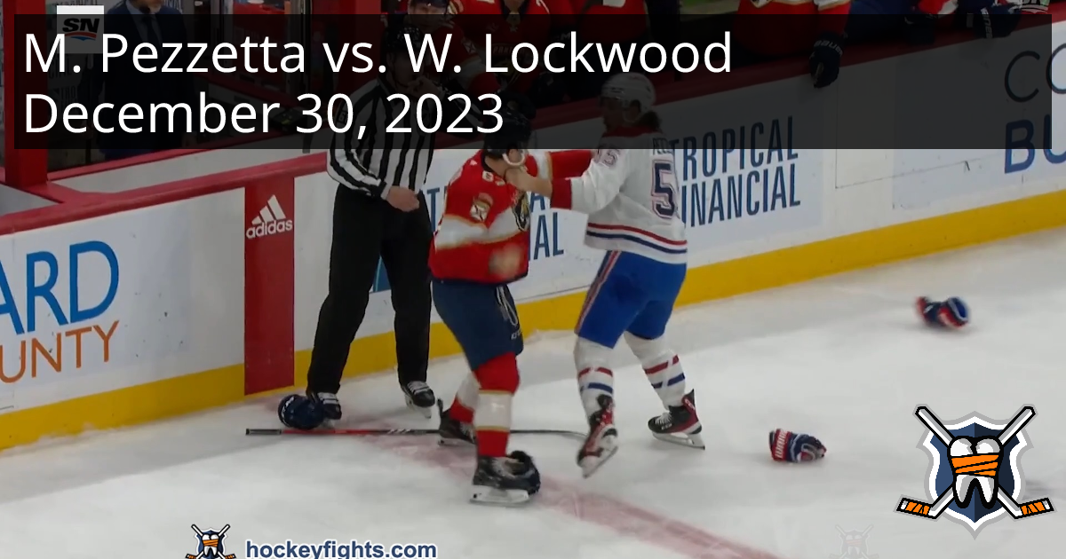 Michael Pezzetta vs. William Lockwood, December 30, 2023 - Montreal ...