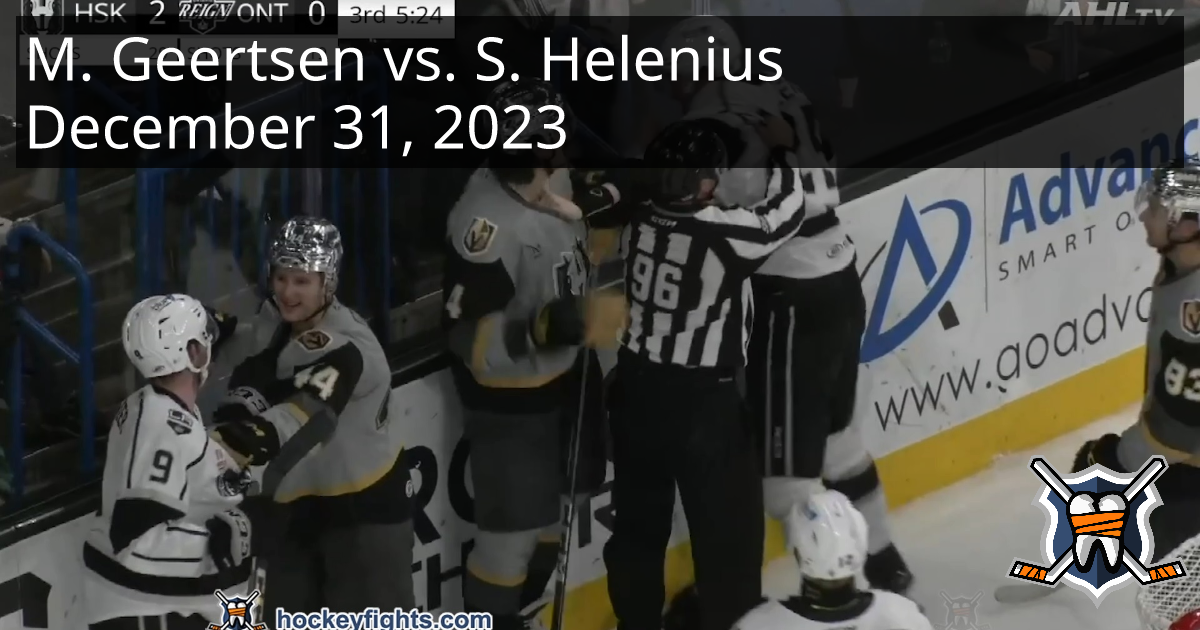 Mason Geertsen vs. Samuel Helenius, December 31, 2023 - Henderson ...