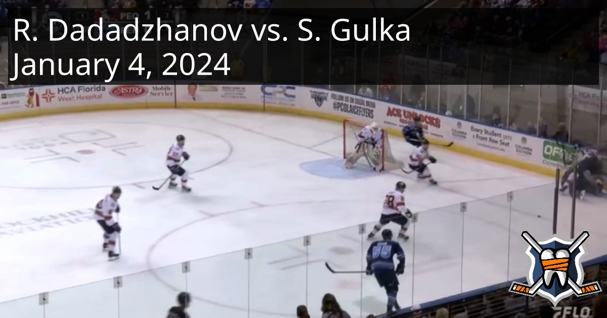Renat Dadadzhanov vs. Sean Gulka, January 4, 2024 - Peoria Rivermen vs ...