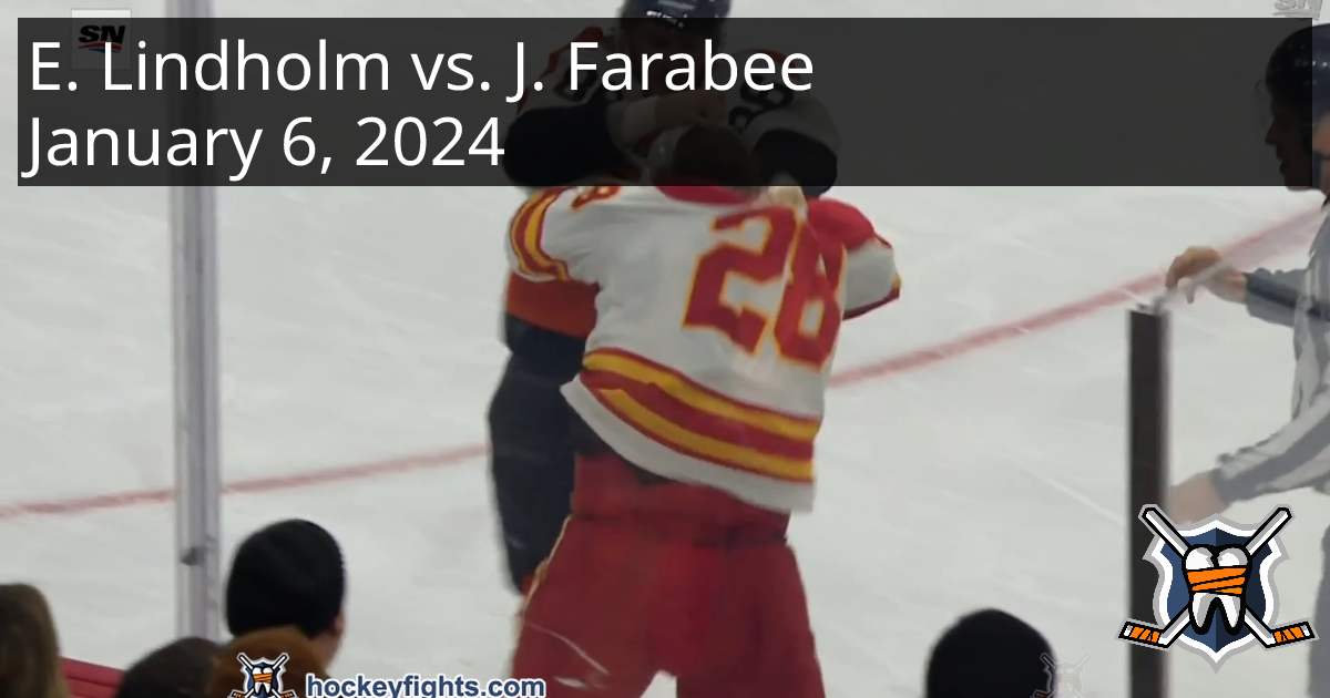 Elias Lindholm vs. Joel Farabee, January 6, 2024 - Calgary Flames vs ...