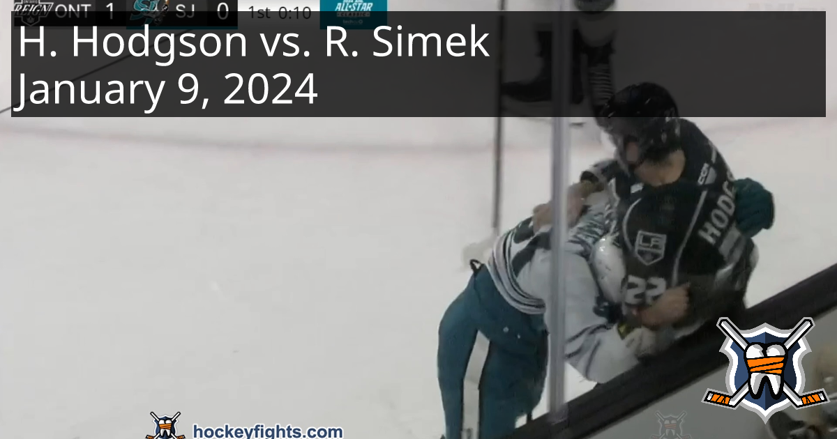 Hayden Hodgson vs. Radim Simek, January 9, 2024 - Ontario Reign vs. San ...