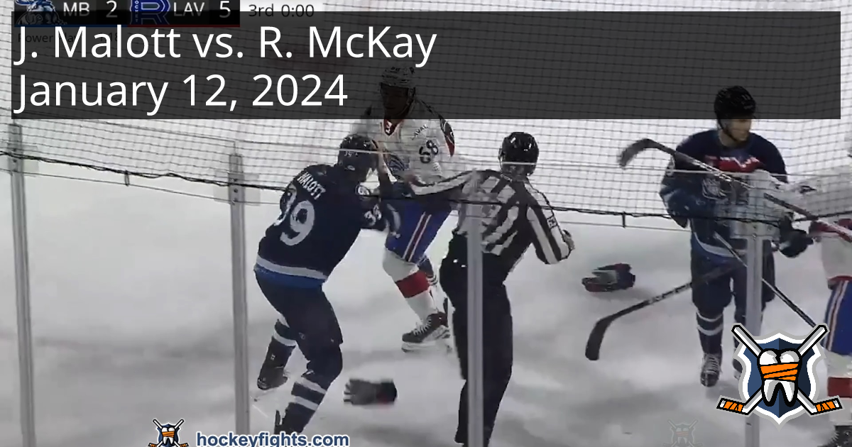 Jeff Malott vs. Riley McKay, January 12, 2024 - Manitoba Moose vs ...