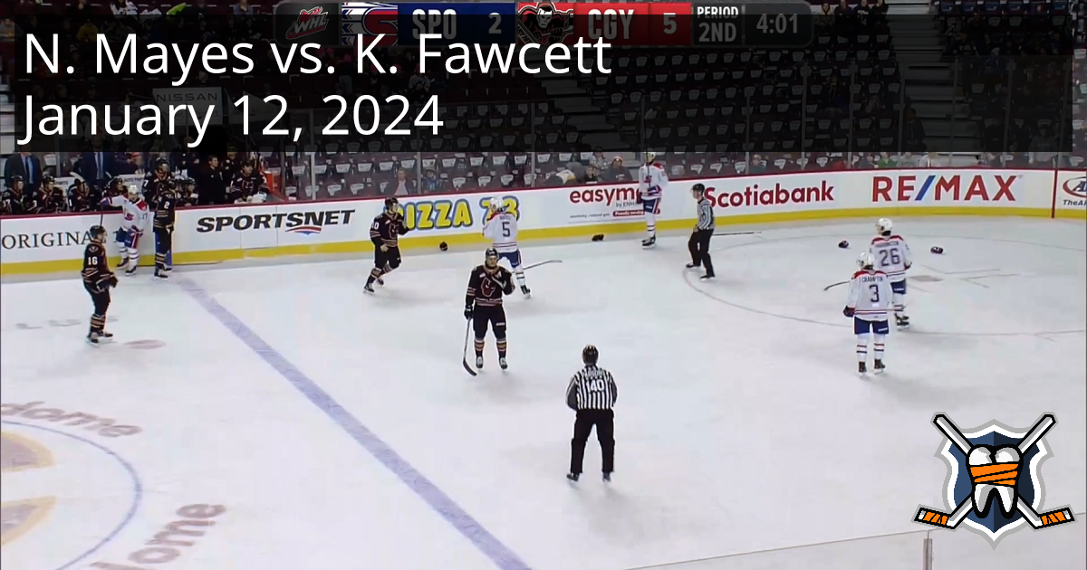 Nathan Mayes vs. Keets Fawcett, January 12, 2024 - Spokane Chiefs vs ...