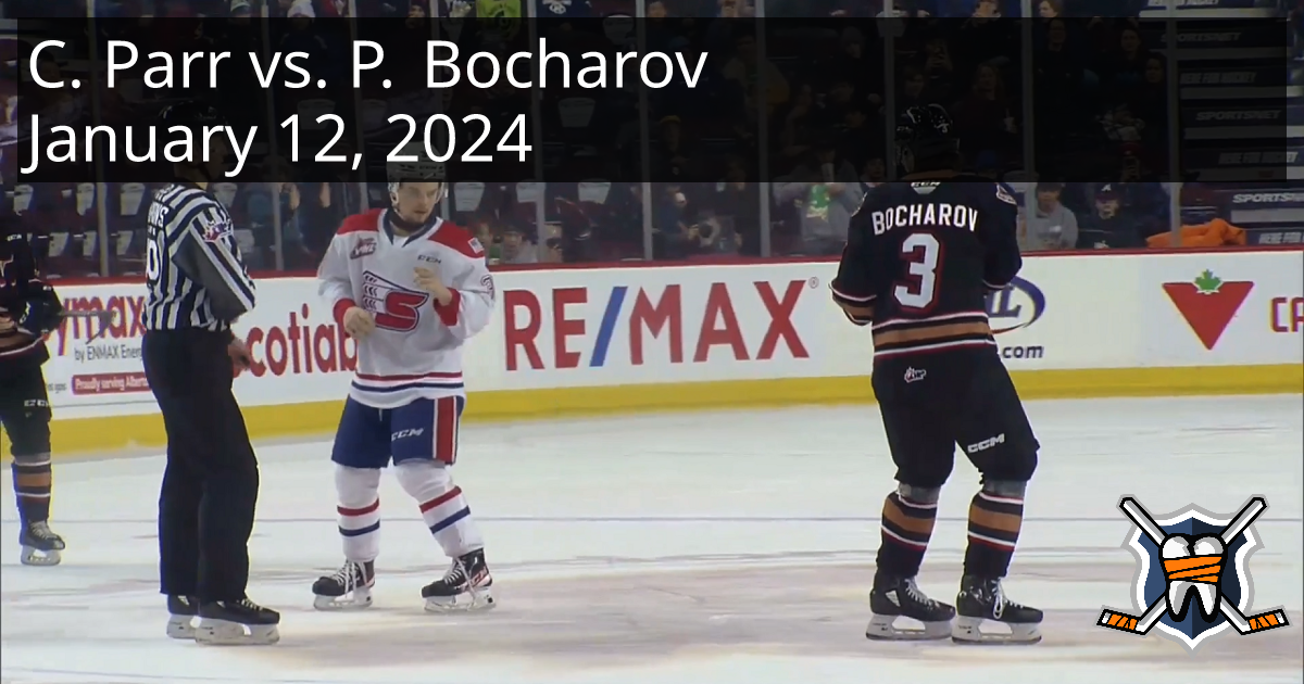 Cameron Parr vs. Pavel Bocharov, January 12, 2024 - Spokane Chiefs vs ...