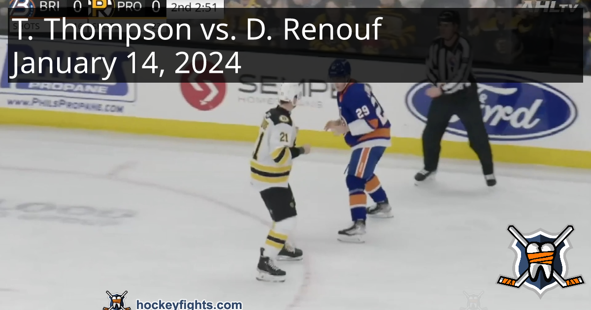 Tyce Thompson vs. Daniel Renouf, January 14, 2024 - Bridgeport ...