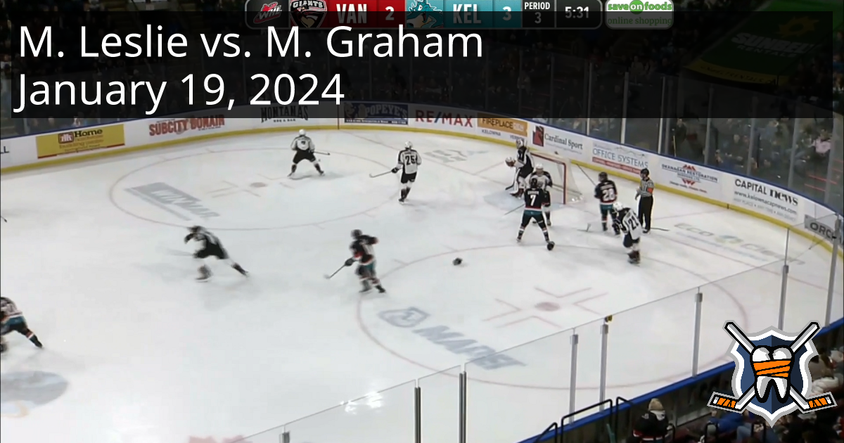 Mazden Leslie vs. Max Graham, January 19, 2024 - Vancouver Giants vs ...