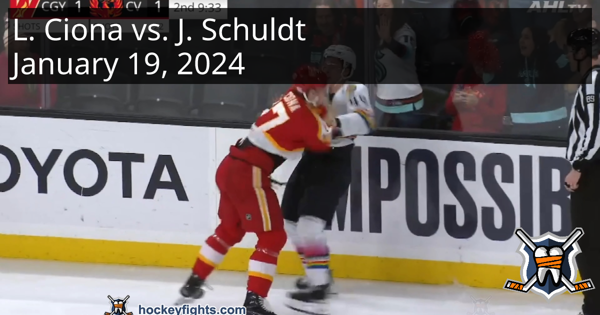 Lucas Ciona vs. Jimmy Schuldt, January 19, 2024 - Calgary Wranglers vs ...