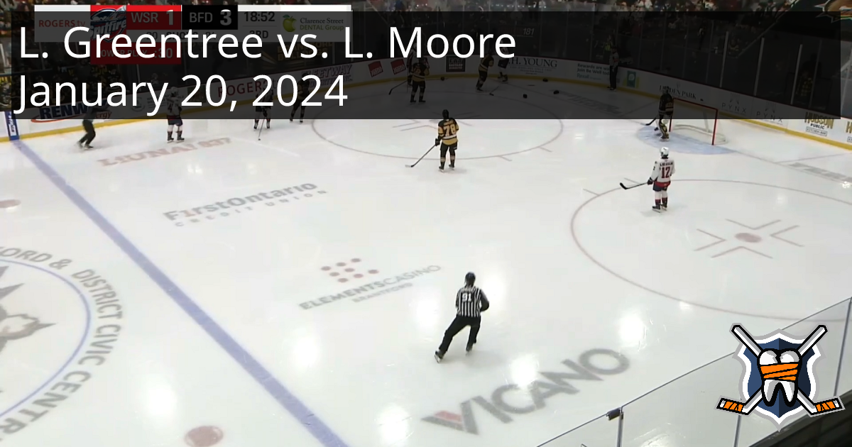Liam Greentree vs. Lucas Moore, January 20, 2024 - Windsor Spitfires vs ...