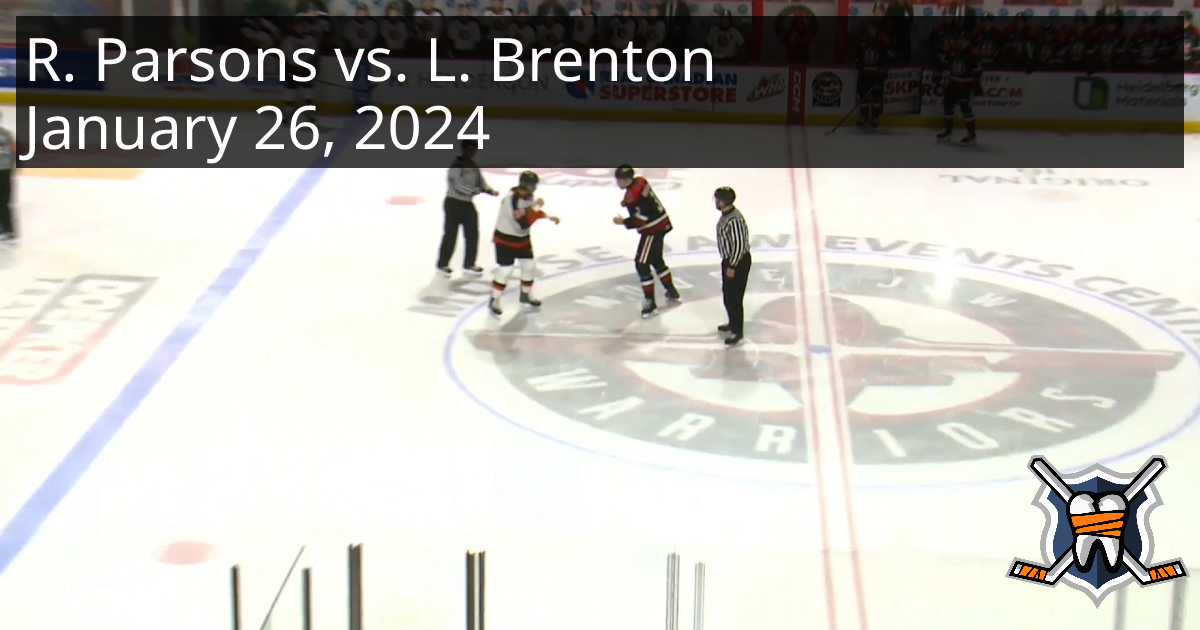Rhett Parsons vs. Lucas Brenton, January 26, 2024 - Medicine Hat Tigers ...