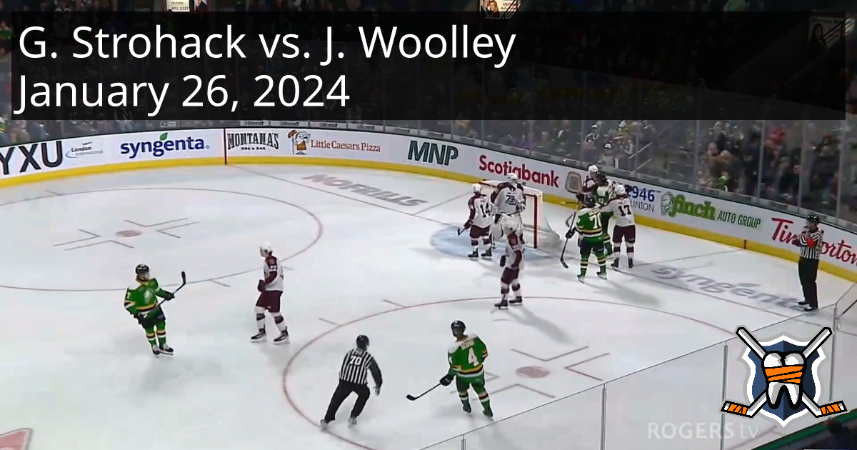 Grayden Strohack vs. Jared Woolley, January 26, 2024 - Peterborough ...