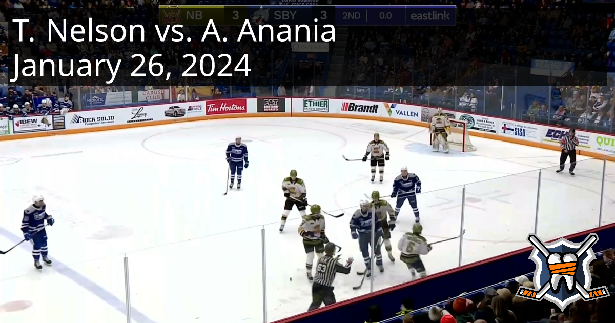 Ty Nelson vs. Andre Anania, January 26, 2024 - North Bay Battalion vs ...