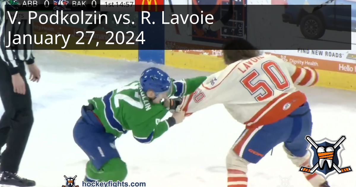Vasily Podkolzin vs. Raphael Lavoie, January 27, 2024 - Abbotsford ...