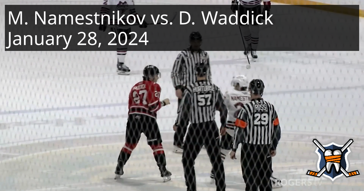 Maxim Namestnikov vs. Declan Waddick, January 28, 2024 - Guelph Storm ...