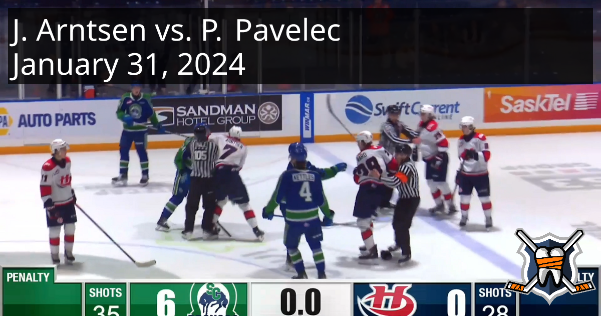 Joe Arntsen vs. Petr Pavelec, January 31, 2024 - Lethbridge Hurricanes ...