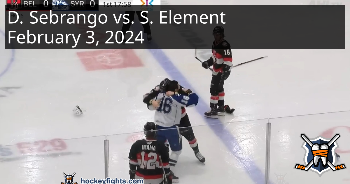Donovan Sebrango vs. Shawn Element, February 3, 2024 - Belleville ...