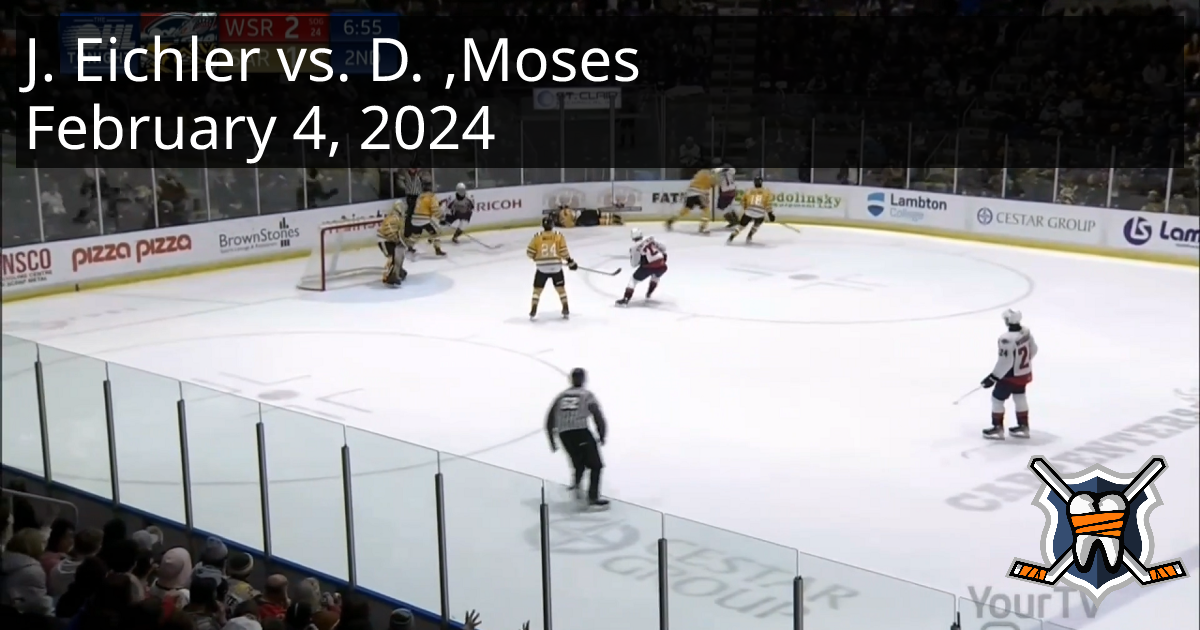 Josef Eichler vs. Daylen Moses, February 4, 2024 - Windsor Spitfires vs ...