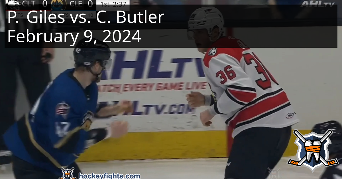 Patrick Giles vs. Cameron Butler, February 9, 2024 - Charlotte Checkers ...