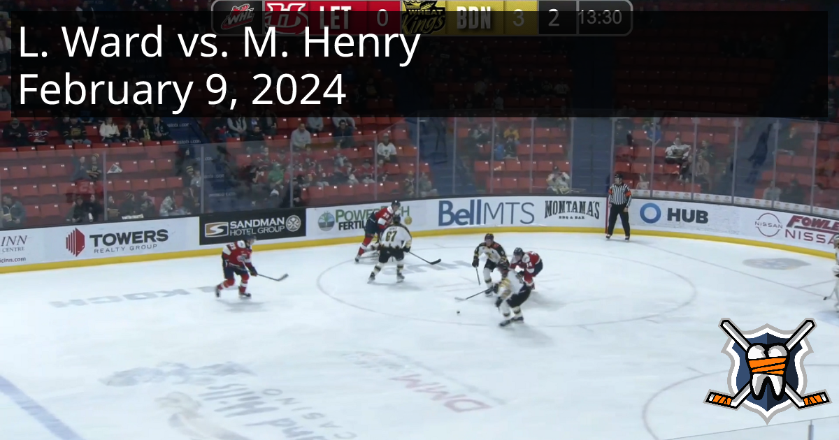 Landen Ward vs. Matt Henry, February 9, 2024 - Lethbridge Hurricanes vs ...
