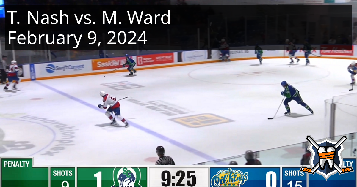 Ty Nash vs. Mathew Ward, February 9, 2024 - Edmonton Oil Kings vs ...